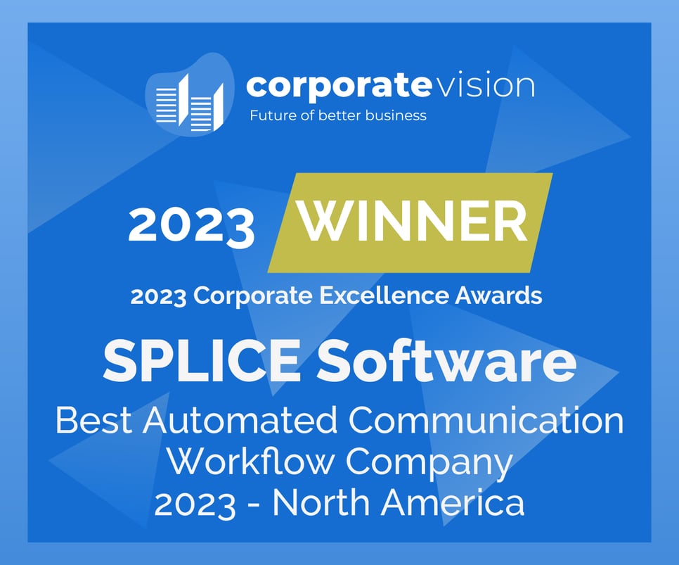 SPLICE Software wins Best Automated Communication Workflows Company in 2023